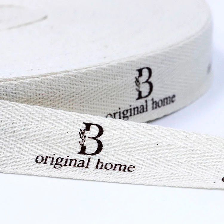 Cotton Ribbon | White Cotton Ribbon | Custom Printed Ribbon with Logo